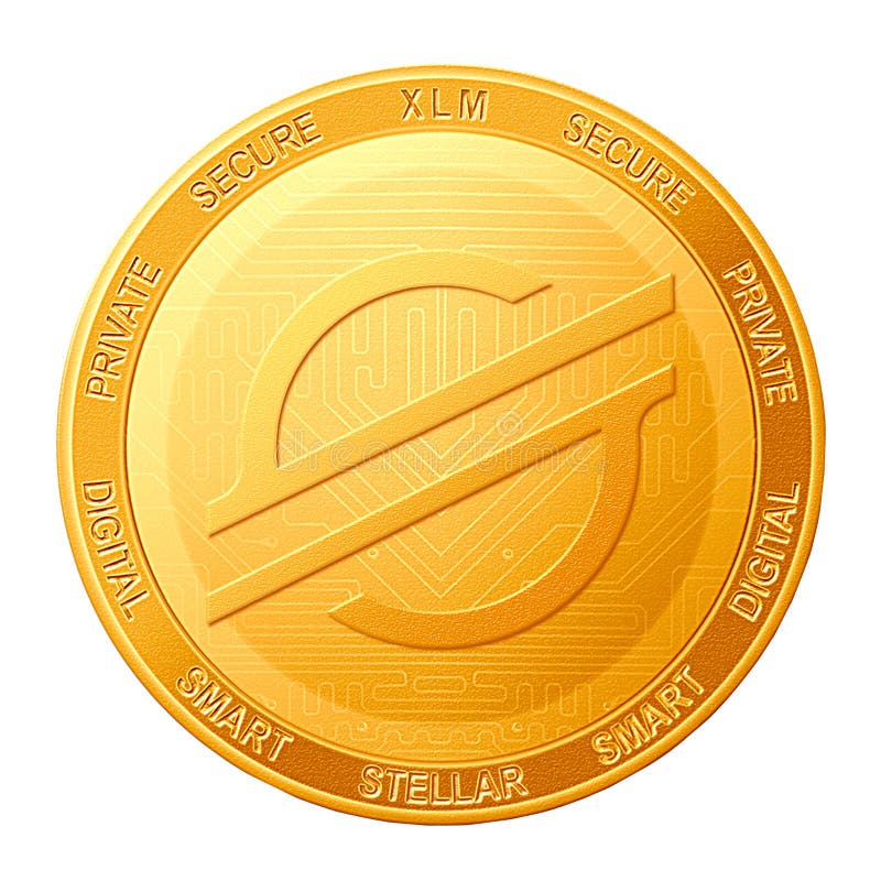 Stellar Cryptocurrency And Modern Banking Concept. Stock Illustration ...