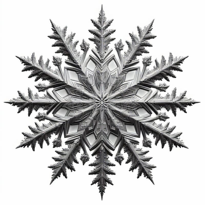 Stellar Column Snowflake a Cylindrical Snowflake with Arms Th Stock ...