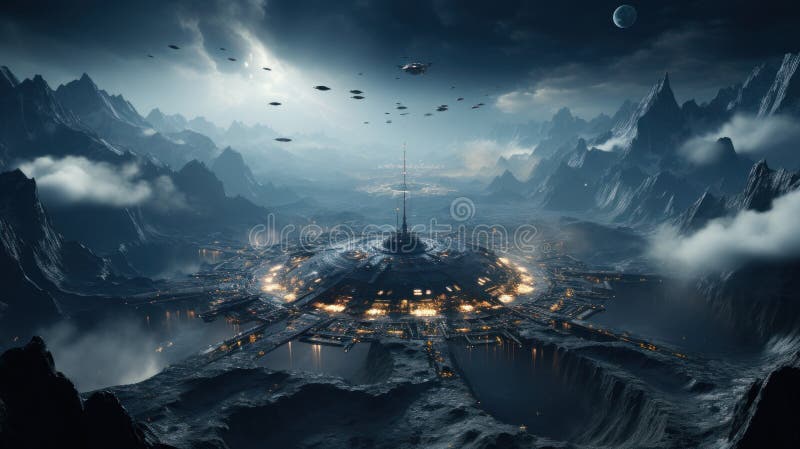 Stellar Exploration: the Cosmic Vessel. Created with Generative AI ...