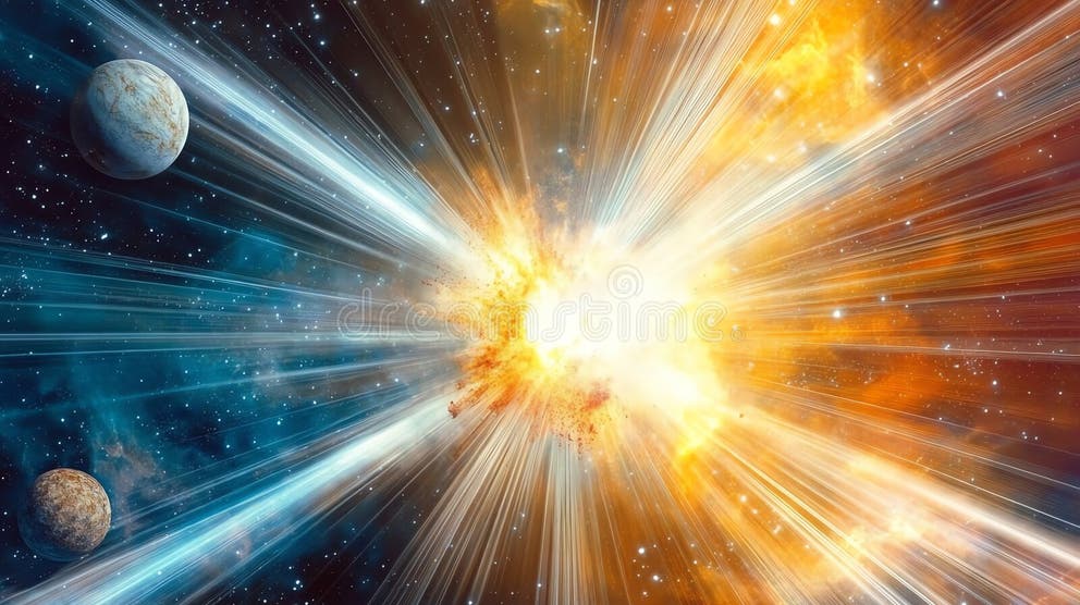 Stellar Explosion, AI Generated Stock Illustration - Illustration of ...