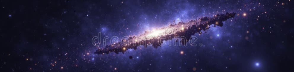 Stellar Explosion in a Deep Blue Space with Scattered Lights, Star ...