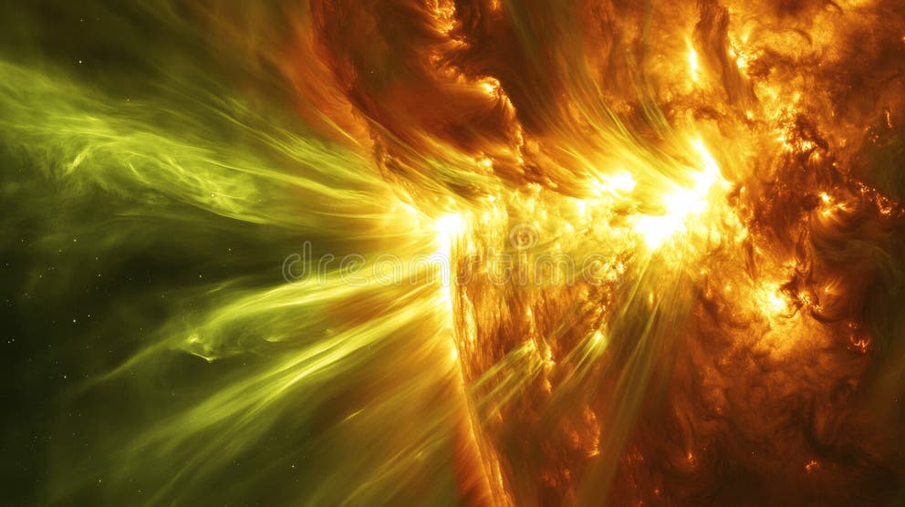 A Stellar Explosion with Glowing Gas and Light Rays Stock Illustration ...