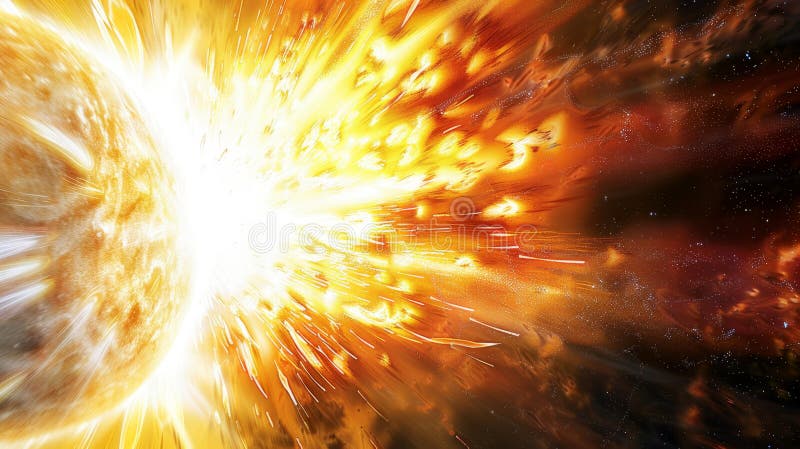Stellar Explosion: Majestic Supernova Bursting in Space Stock Photo ...