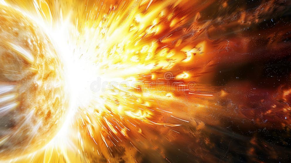 Stellar Explosion: Majestic Supernova Bursting in Space Stock Photo ...