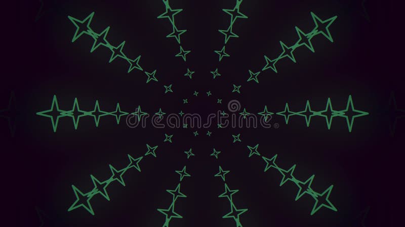 Stellar Green and Black Pattern Intricate Star Design in Circular ...