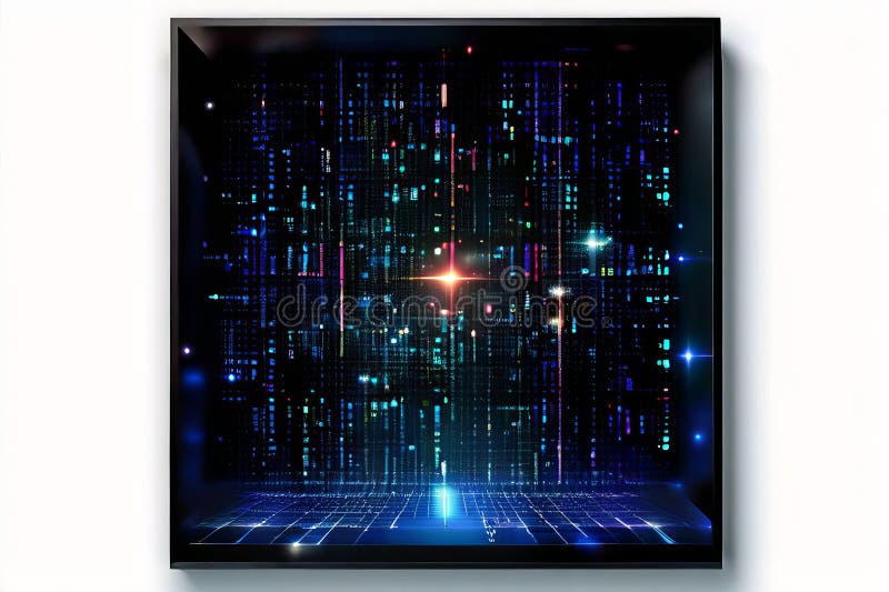 Stellar Grid a Matrix Code Depiction of the Laun Rare Odd Stock Image ...