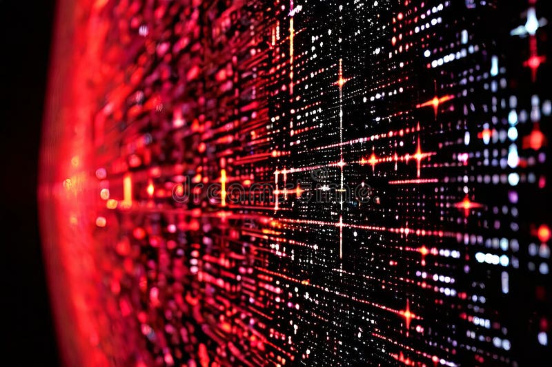 Stellar Grid a Matrix Code Depiction of the Laun Rare Odd Stock Image ...