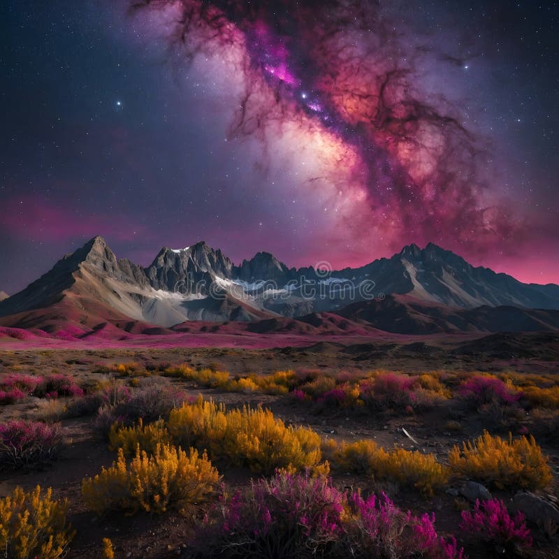 Stellar Heights: a Voyage through the Galactic Mountains Stock Image ...