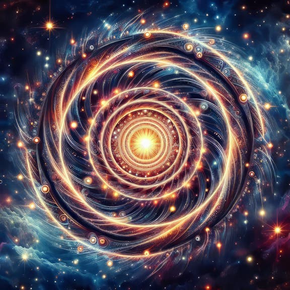 Stellar Loop Circular Star Patt Stock Illustration - Illustration of ...