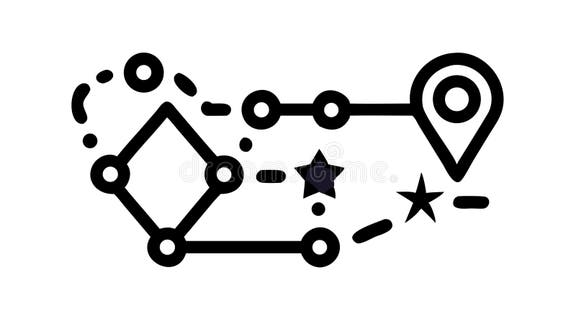 Stellar Navigation System, Space Exploration and Mapping, Vector Design ...