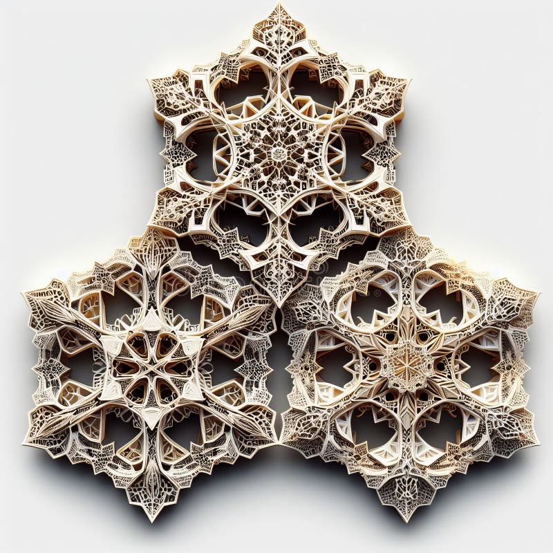 Stellar Plate Six Sided Snowflakes with Flat, Intricate Struct Stock ...