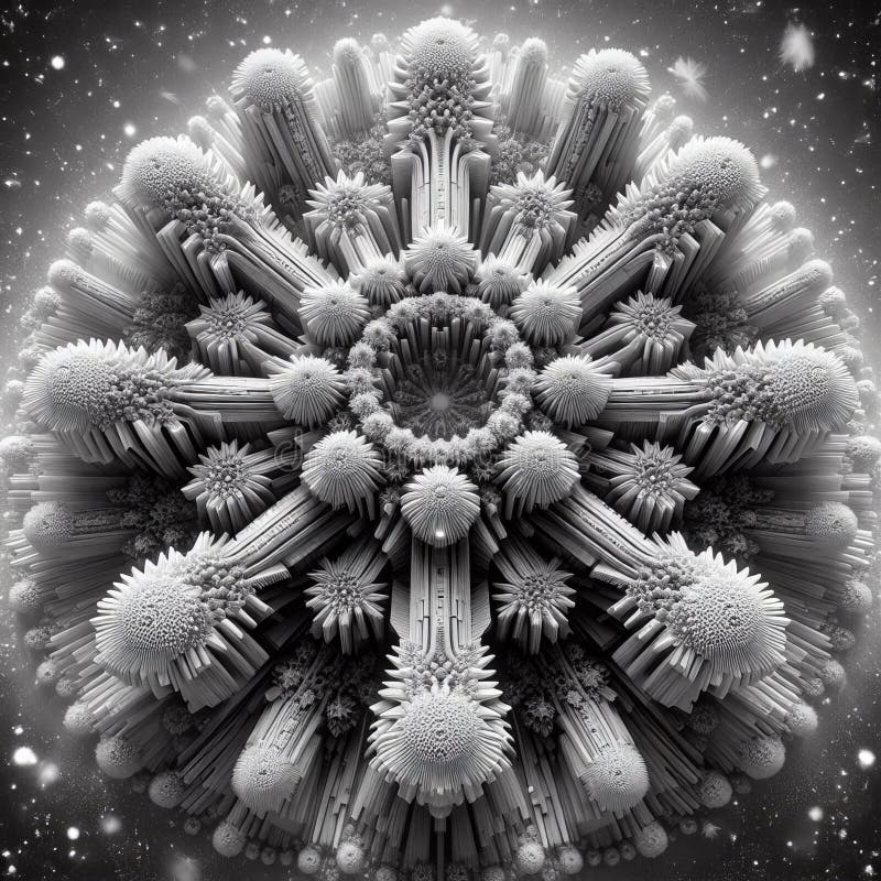 Stellar Sector Plate Column Snowflakes with Plate Structures a Stock ...