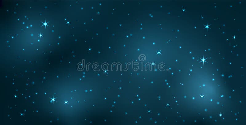 Stellar Space Background with Sparkle Stars in Night Sky Stock Vector ...