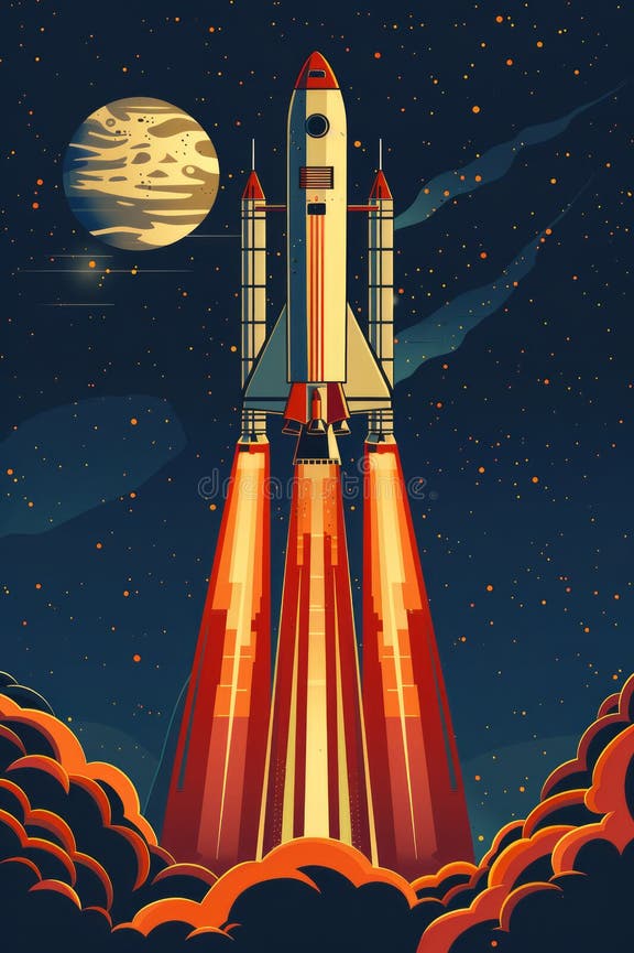 Stellar Space Shuttle Launch Awe Inspiring Rocket Blasting Off Under ...