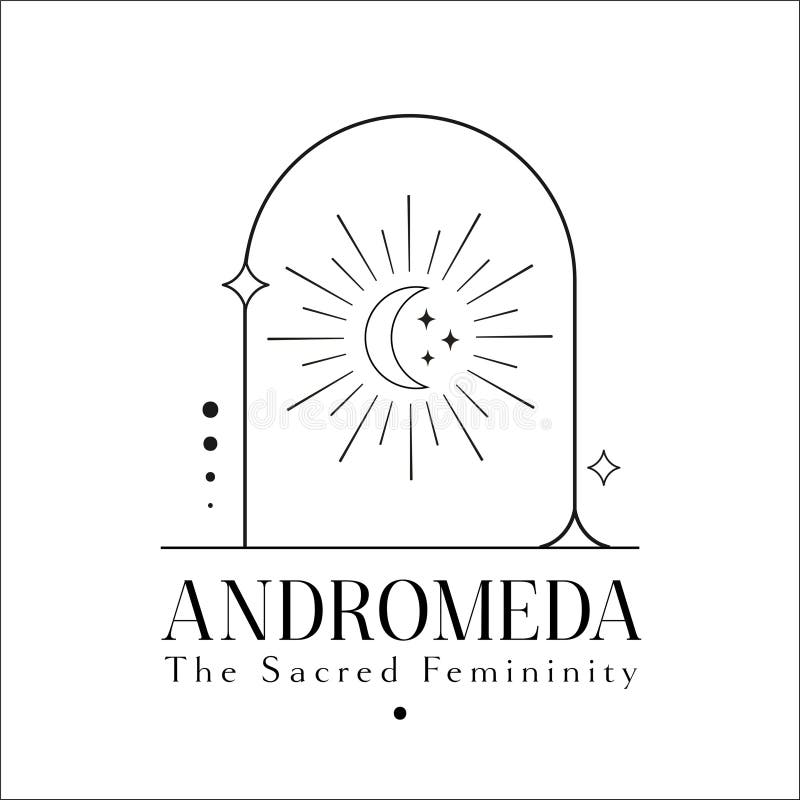 Stellar Star Logo Andromeda Arch Concept-03. Black Option. Stock ...