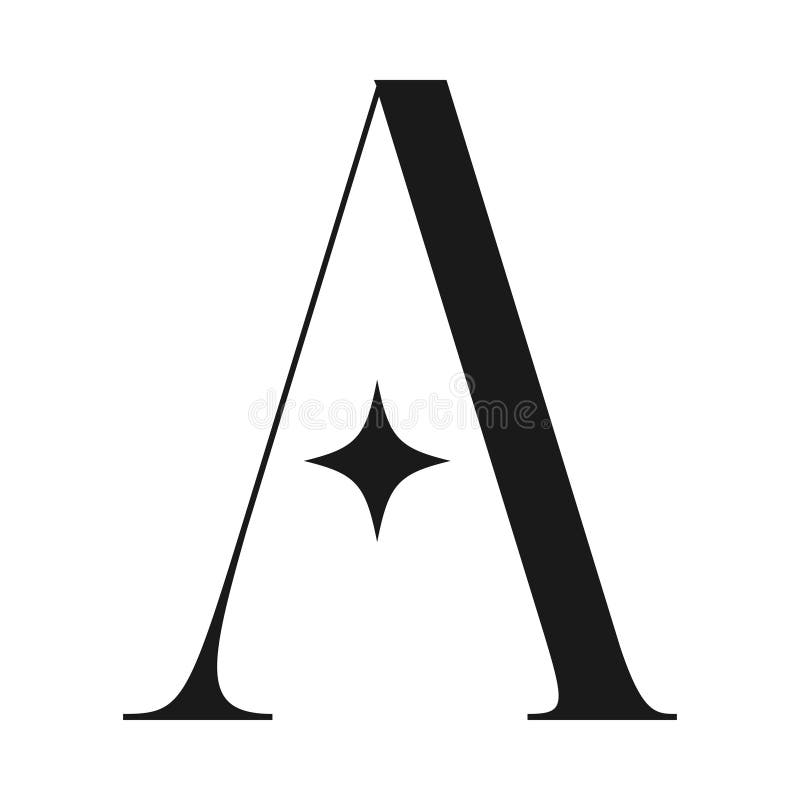 Stellar Star Logo Andromeda Minimal Concept. Black Option. Variant-03 ...
