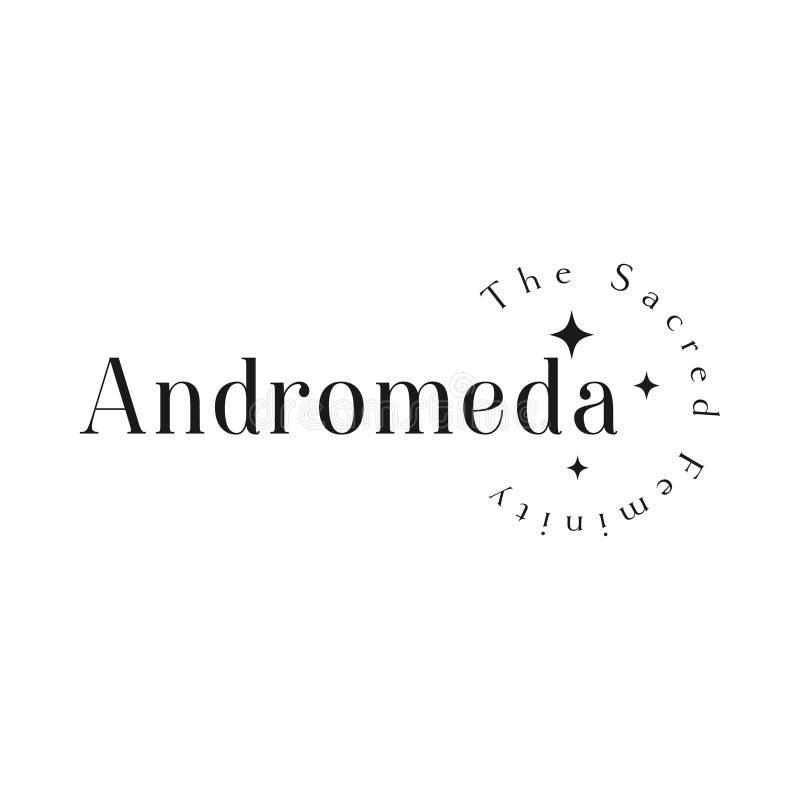 Stellar Star Logo Andromeda Minimal Concept. Black Option. Variant-04 ...