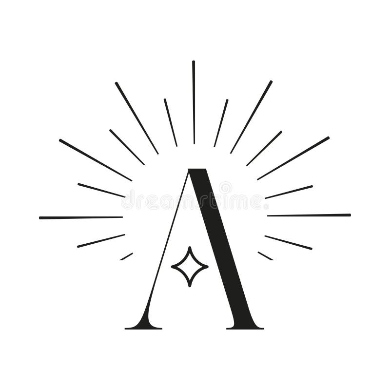 Stellar Star Logo Andromeda Sparkle Concept. Black Option-05 Stock ...