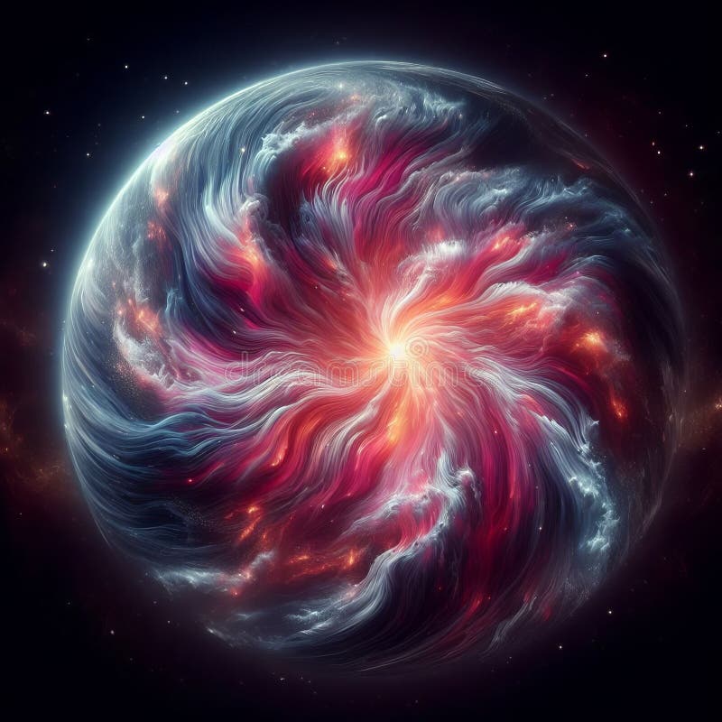 Stellar Wind Stream of Particles Emitted from a Star into Spac Stock ...