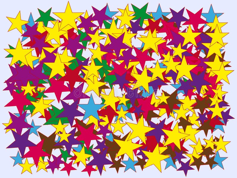 Stelle colorate illustrazione di stock. Illustrazione di disegno - 9804431