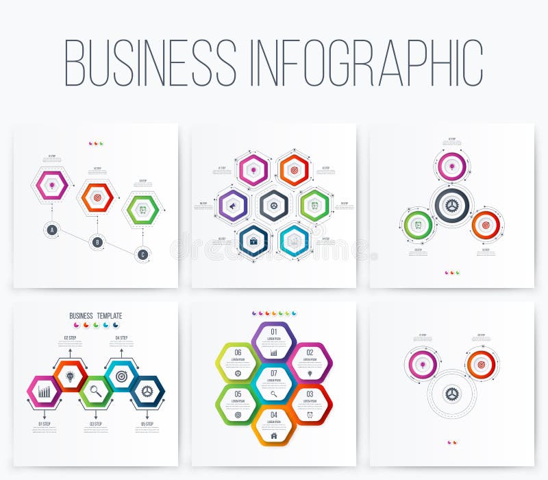 Stellen Sie Mit Infographics Ein Vektor Abbildung - Illustration von ...