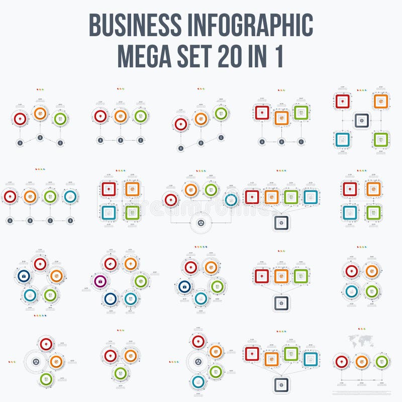 Stellen Sie Mit Infographics Ein Vektor Abbildung - Illustration von ...