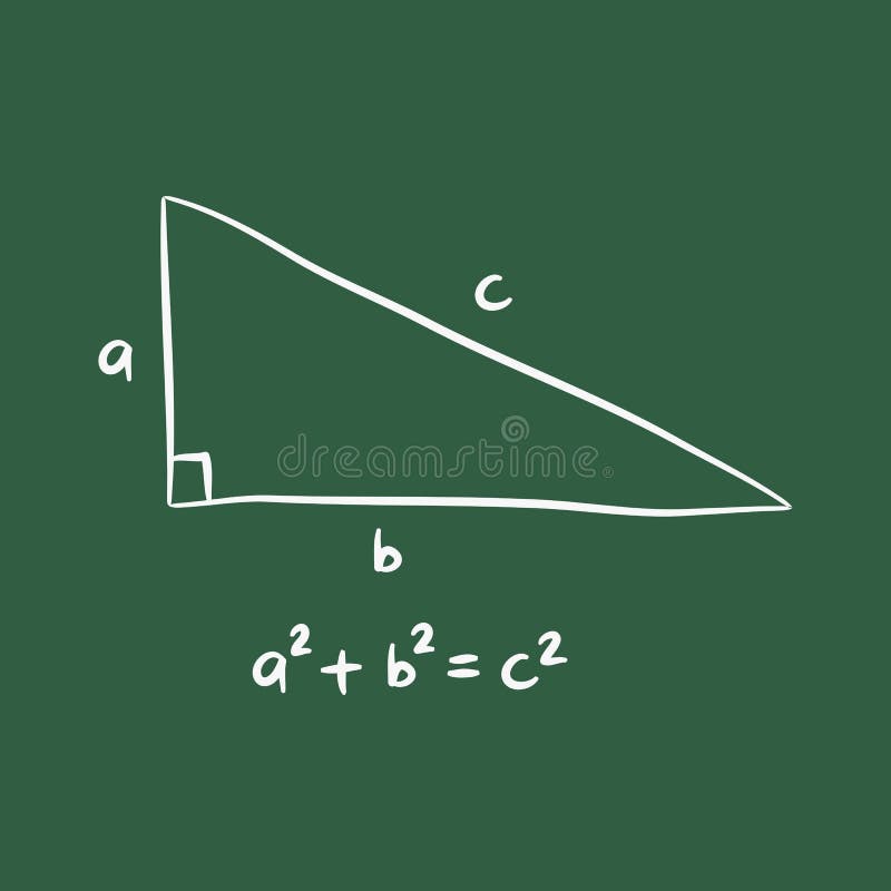 Stelling van pythagoras stock illustratie. Illustration of pythagoras ...