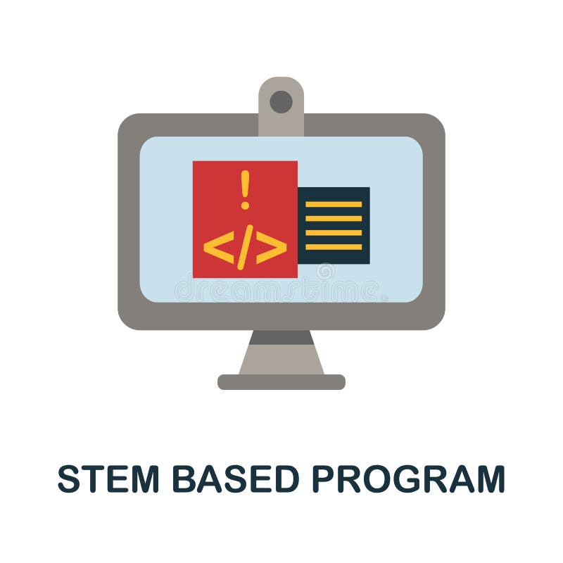 Stem Based Program Flat Icon. Color Simple Element from Stem Education ...