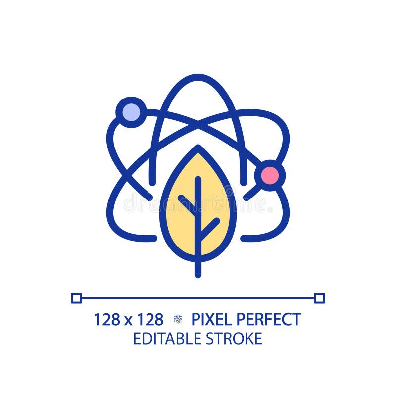 STEM in Biology Pixel Perfect RGB Color Icon Stock Vector ...