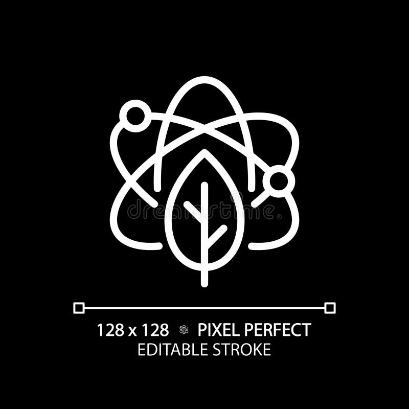 STEM in Biology Pixel Perfect White Linear Icon for Dark Theme Stock ...