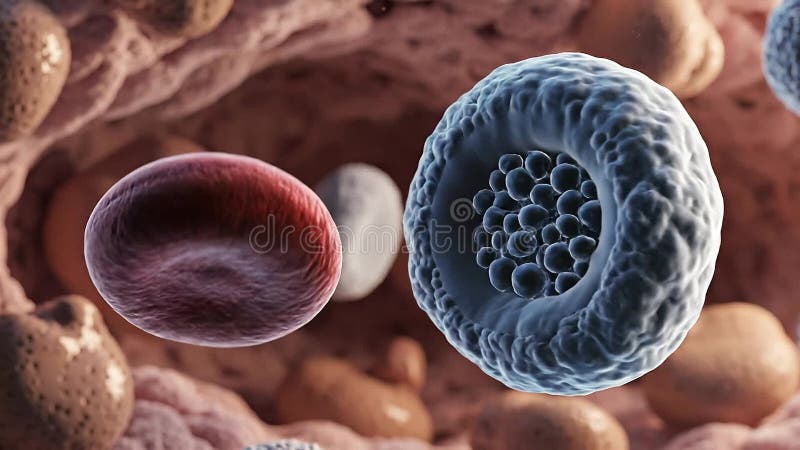 Stem Cell Differentiation in Bone Marrow Stock Footage - Video of bone ...