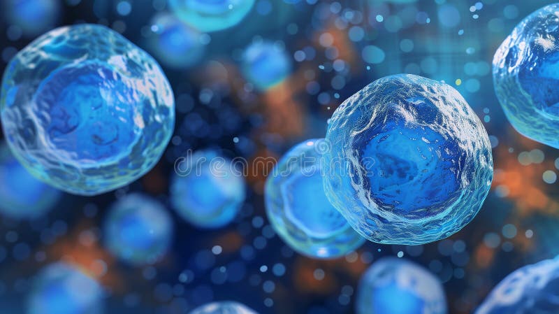 Stem Cell Clusters are Shown in a Vibrant Blue, Emphasizing Their ...