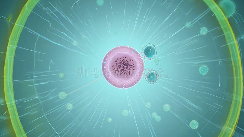 Stem Cell Differentiation Animation, with Camera Zooming in on a ...