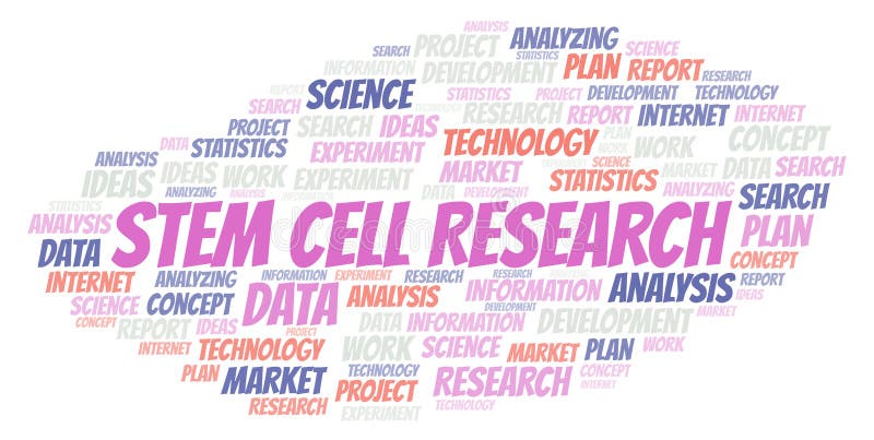 Stem Cell Research Word Cloud. Stock Illustration - Illustration of ...
