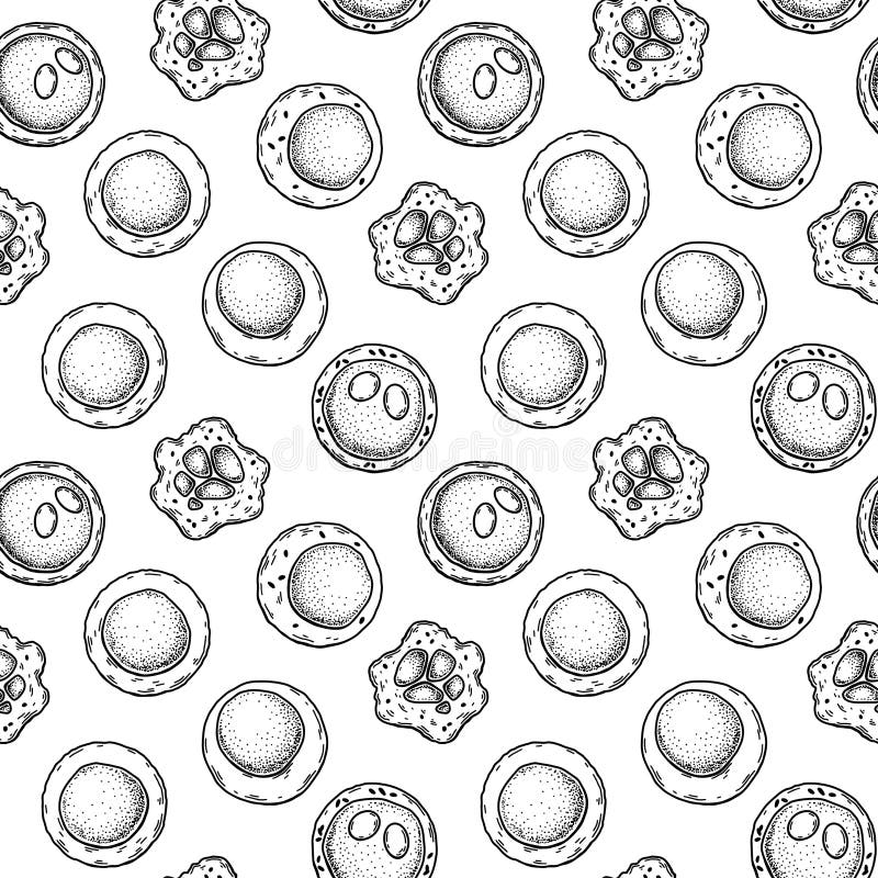 Seamless Microbiology Blue Pattern. Vector Illustration Stock Vector ...