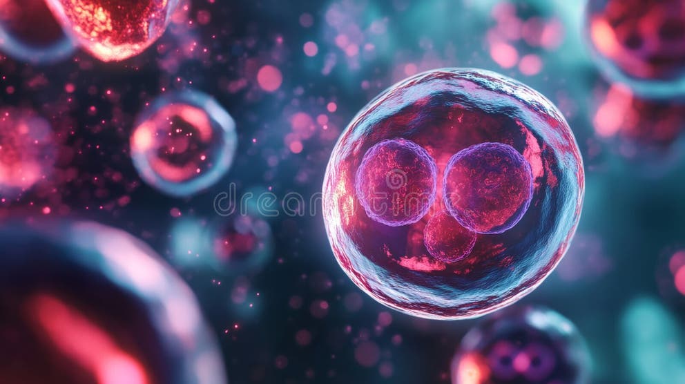 Stem Cells Differentiating into Specialized Tissues Under Microscope ...