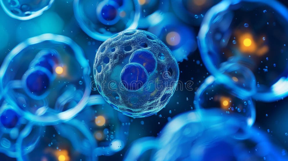 Stem Cells are Shown Under a Microscope, Illustrating Their Unique Regenerative Capabilities ...