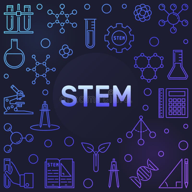 STEM Line Icons Set - Science and Education Vector Symbols Stock Vector ...