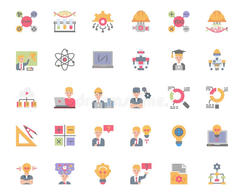 Stem Education Icon Vector Illustration, Education, Science, Technology ...