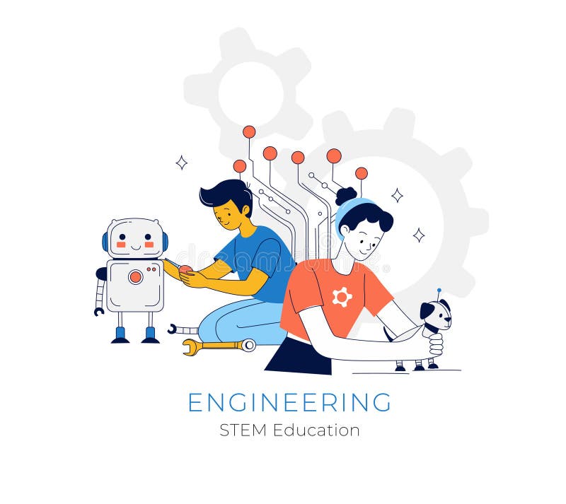 Kids Engineering Robotics Project Stock Illustrations – 337 Kids Engineering Robotics Project ...