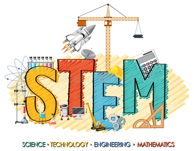STEM Education Logo Banner on White Background Stock Vector ...