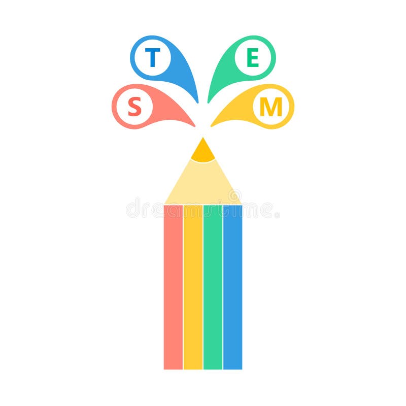 STEM education symbol 1 stock vector. Illustration of college - 213880491