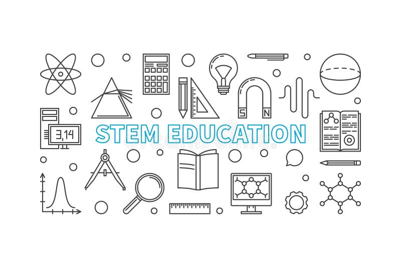 STEM Line Icons Set - Science and Education Vector Symbols Stock Vector ...