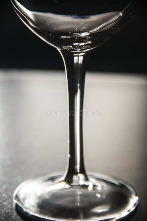 Stem of an Empty Wine Glass Stock Photo - Image of dinner, winery: 93819272