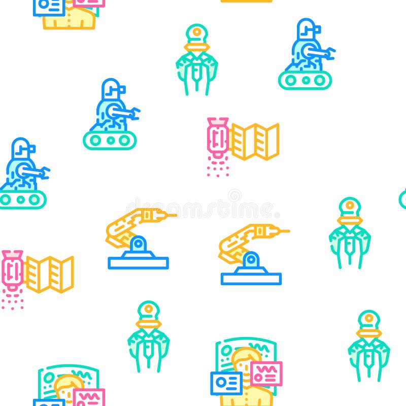 Stem Engineer Process and Science Icons Set Vector Stock Illustration ...