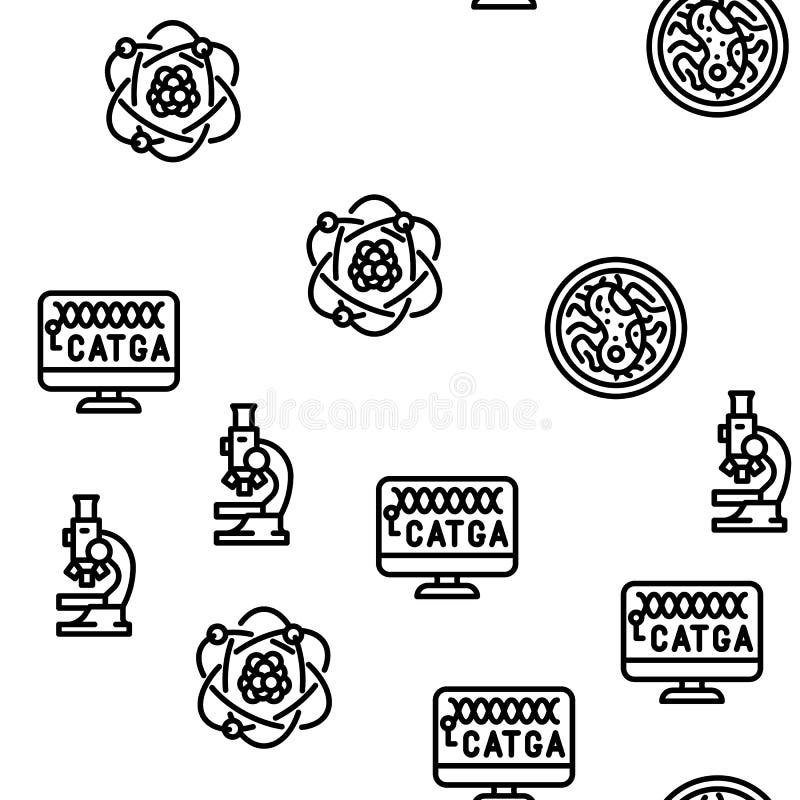 Stem Engineer Process and Science Vector Seamless Pattern Stock Vector ...