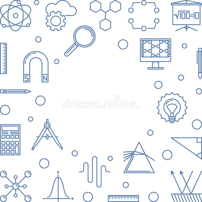 STEM Frame with White Background. Vector Education Illustration Stock ...