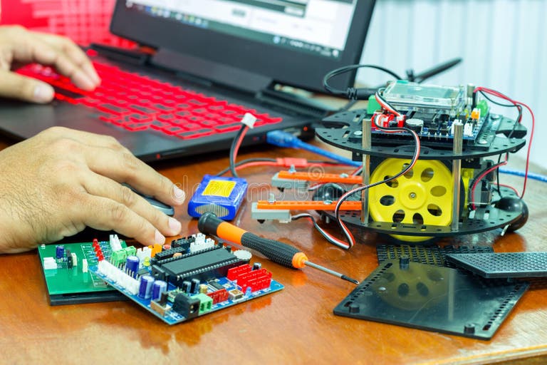 Stem education programing stock photo. Image of mobile - 185180420