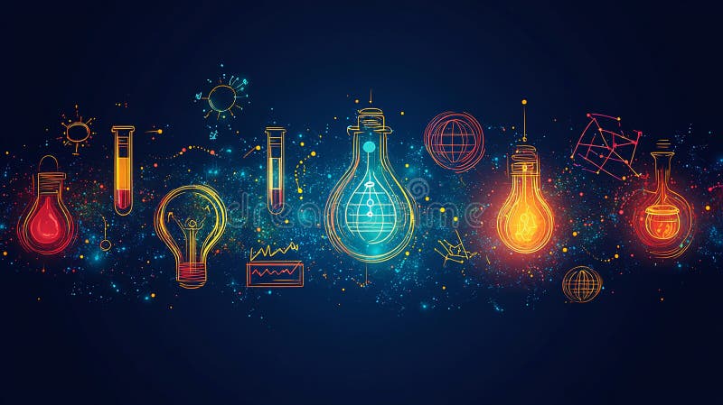 STEM Icons: Science, Technology, Engineering, and Math Symbols Stock ...