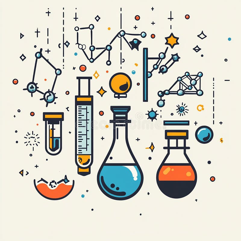 STEM Icons: Science, Technology, Engineering, and Math Symbols Stock ...